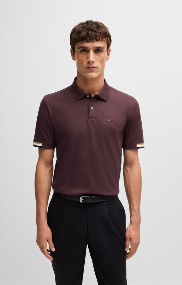 Polo Shirt Boss Regular Fit Parlay Con Logo Engomado – DICONS